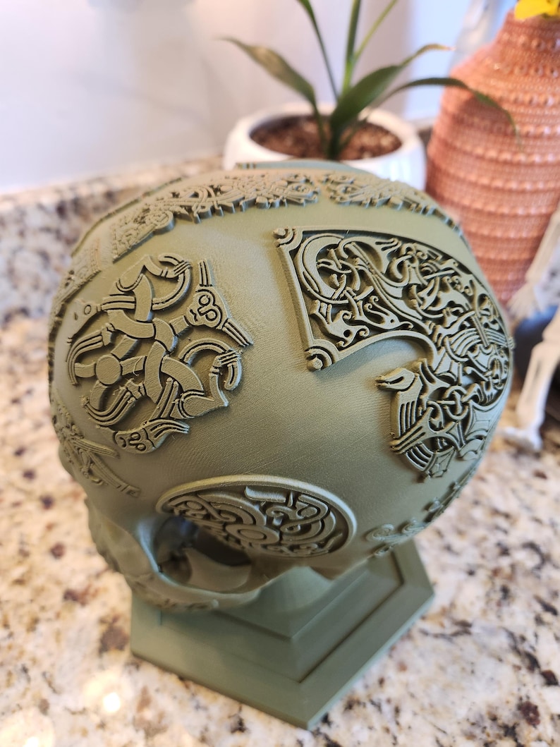 Viking Gothic Skull Helmet Hat Stand Valhalla Norse Paganism Heathenry ...