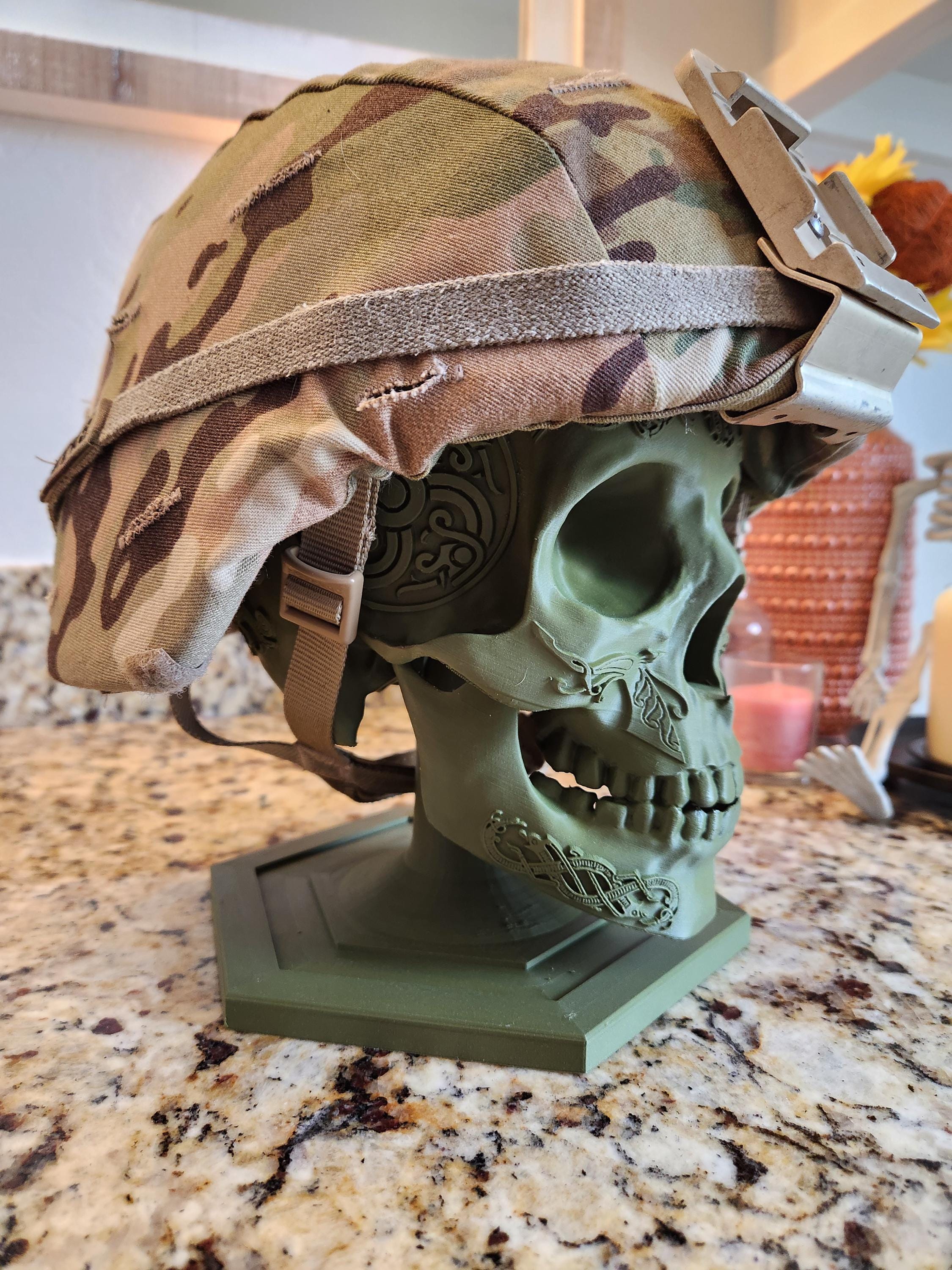 Viking Gothic Skull Helmet Hat Stand Valhalla Norse Paganism Heathenry ...