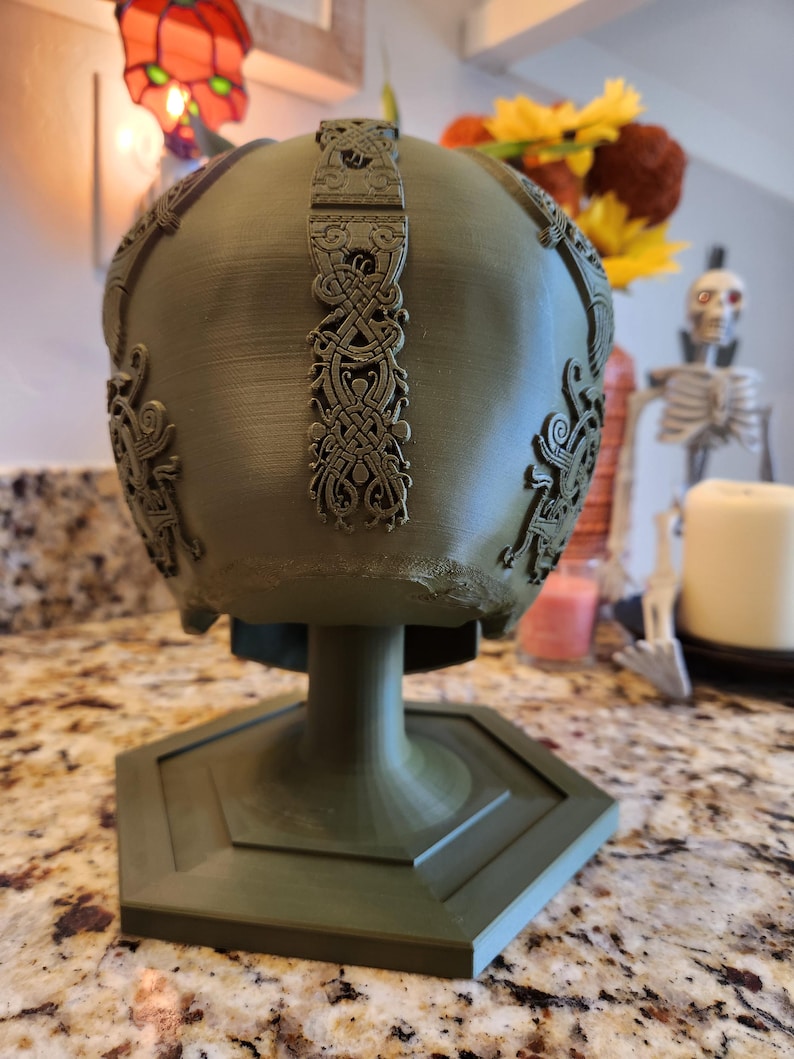 Viking Gothic Skull Helmet Hat Stand Valhalla Norse Paganism Heathenry ...