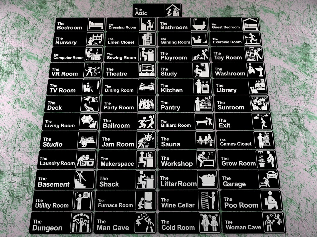 Office Room Signs Inspired by "the Office" TV Show! 52 Different Rooms ...