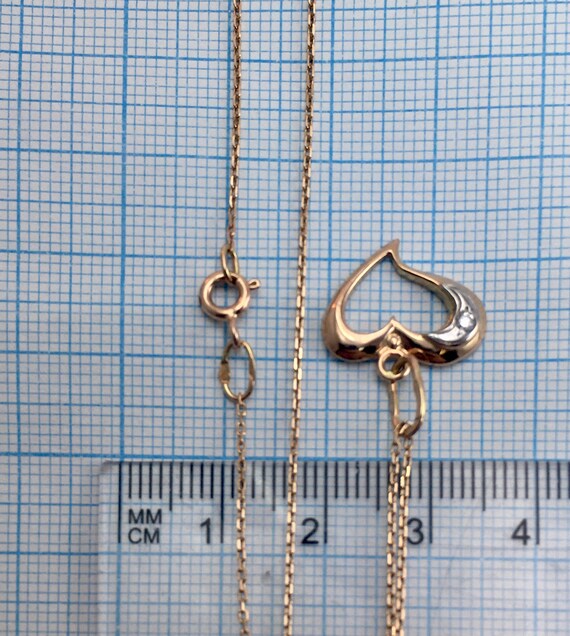 Chic Vintage Original Rose Gold 585 14K Necklace Pend… - Gem