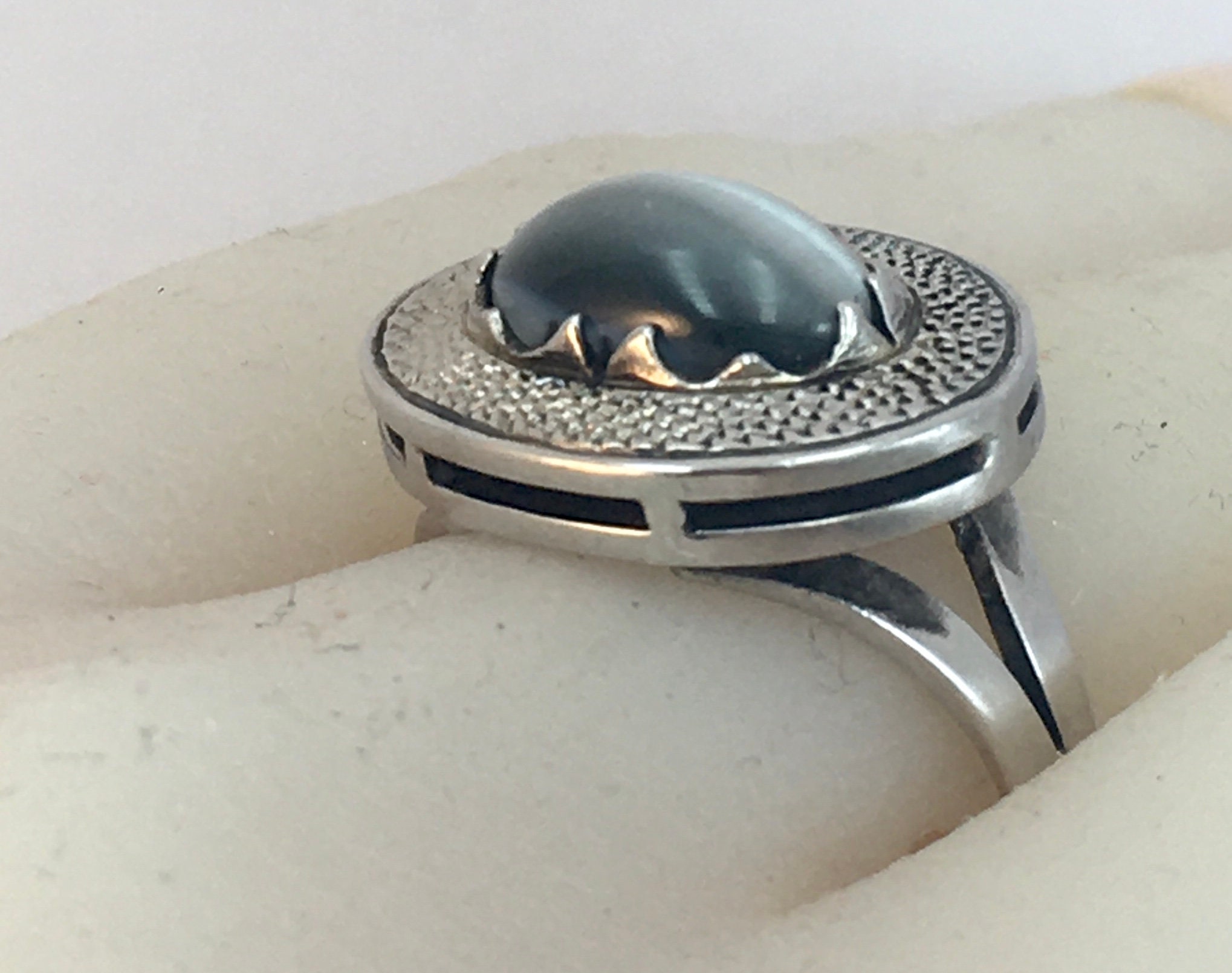 Vintage Sterling Silver 925 Ulexite Stone Ring Sterling | Etsy