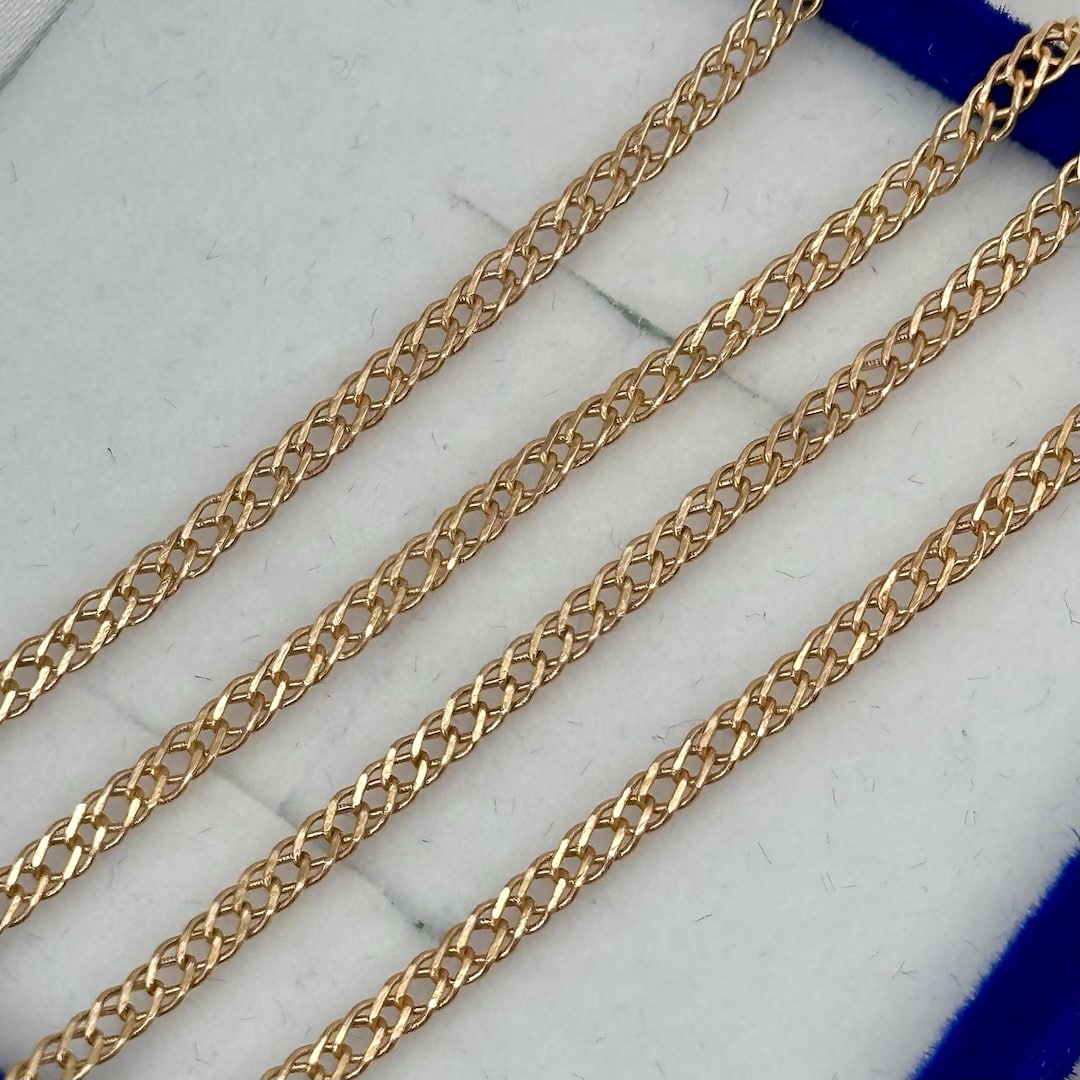 Chic Vintage Original Rose Gold 585 14k Chain New with tags 45,0 cm 1 ...