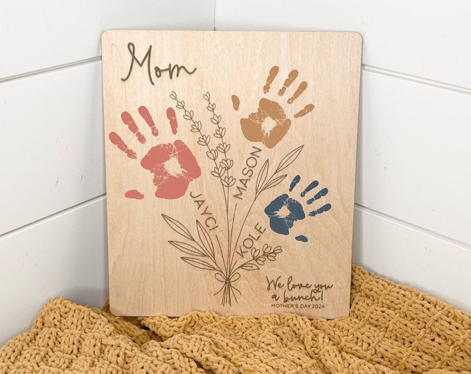 Mother's Day Handprint Sign - Personalized Mother's Day Gift - Gifts ...