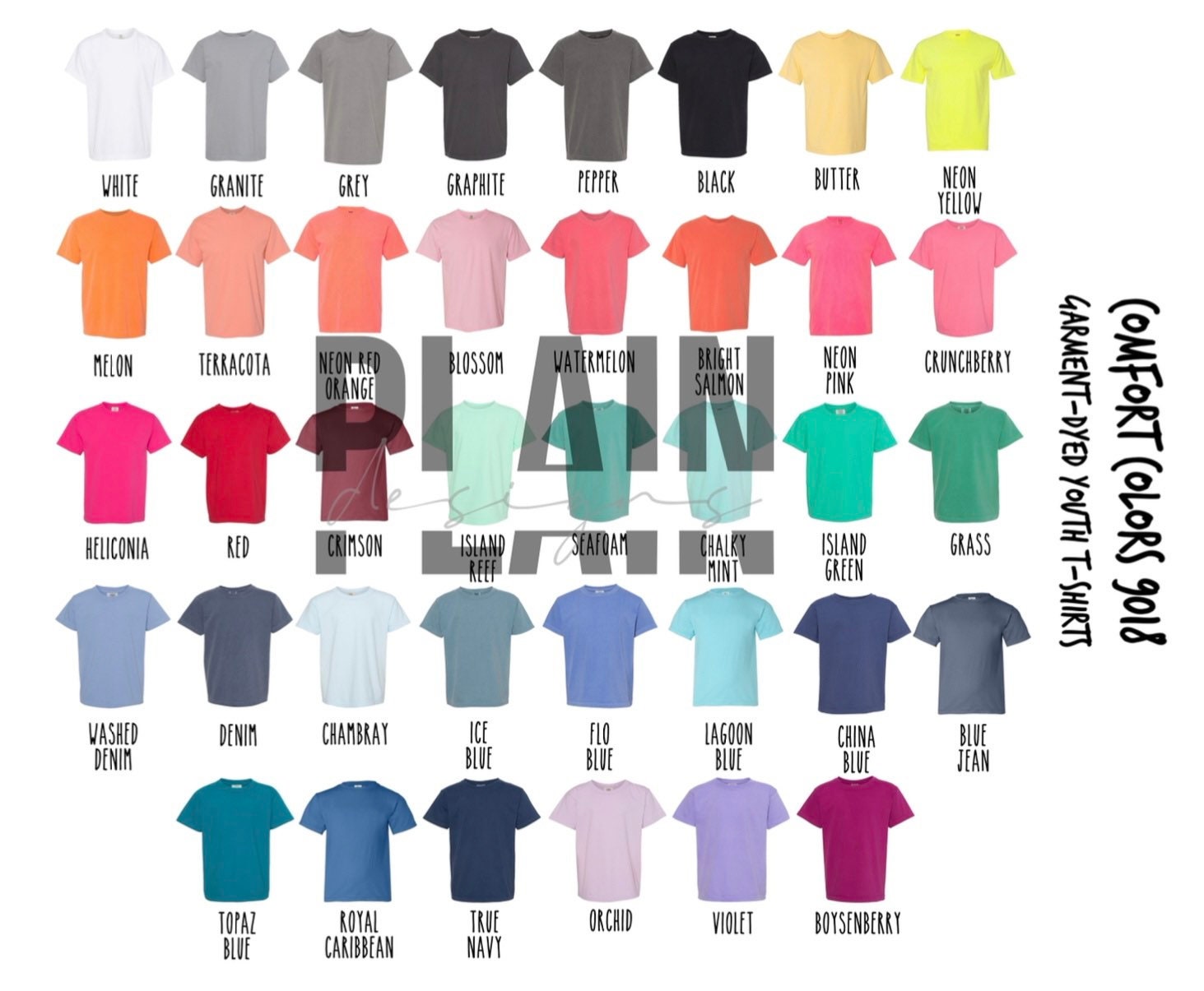 Comfort Colors 9018 Color Chart DIGITAL DOWNLOAD Comfort - Etsy Comfort Colors 9018 Color Chart DIGITAL DOWNLOAD Comfort - Etsy