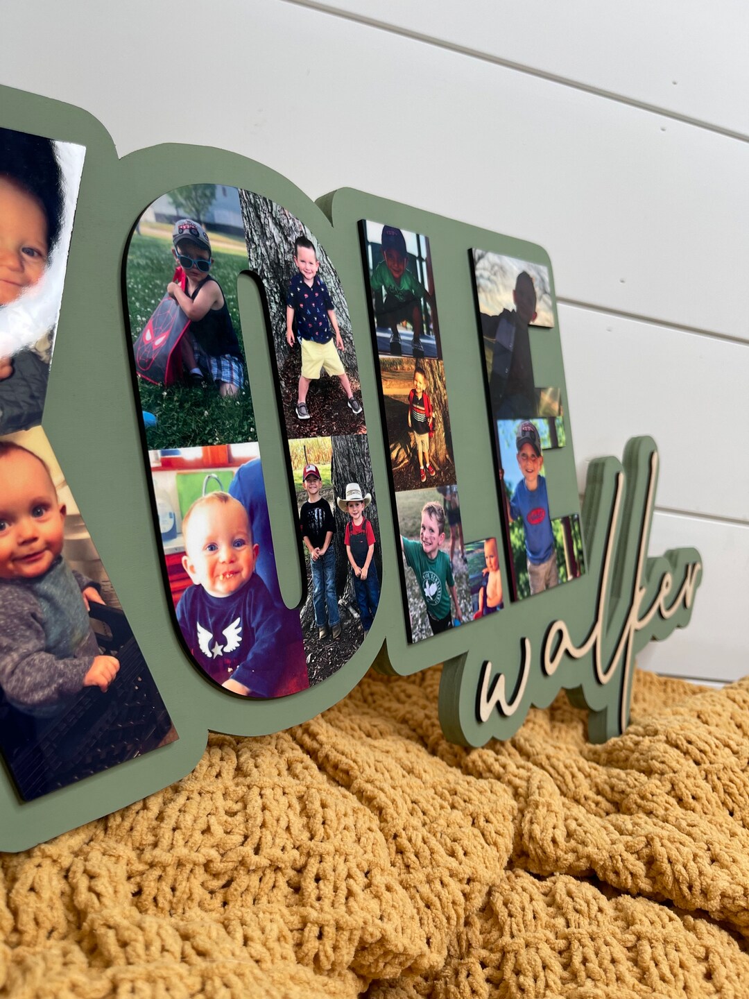 Custom Name Sign Collage - Name Sign - Photo Collage - Personalized ...