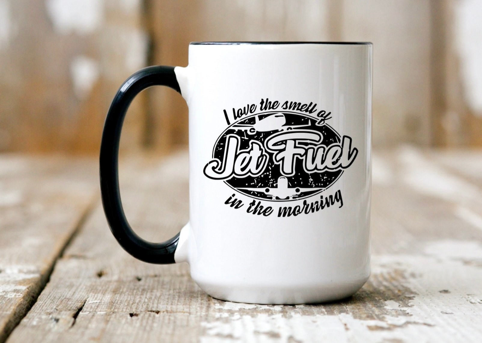 I Love the Smell of Jet Fuel in the Morning Mug 15 Oz Mug | Etsy