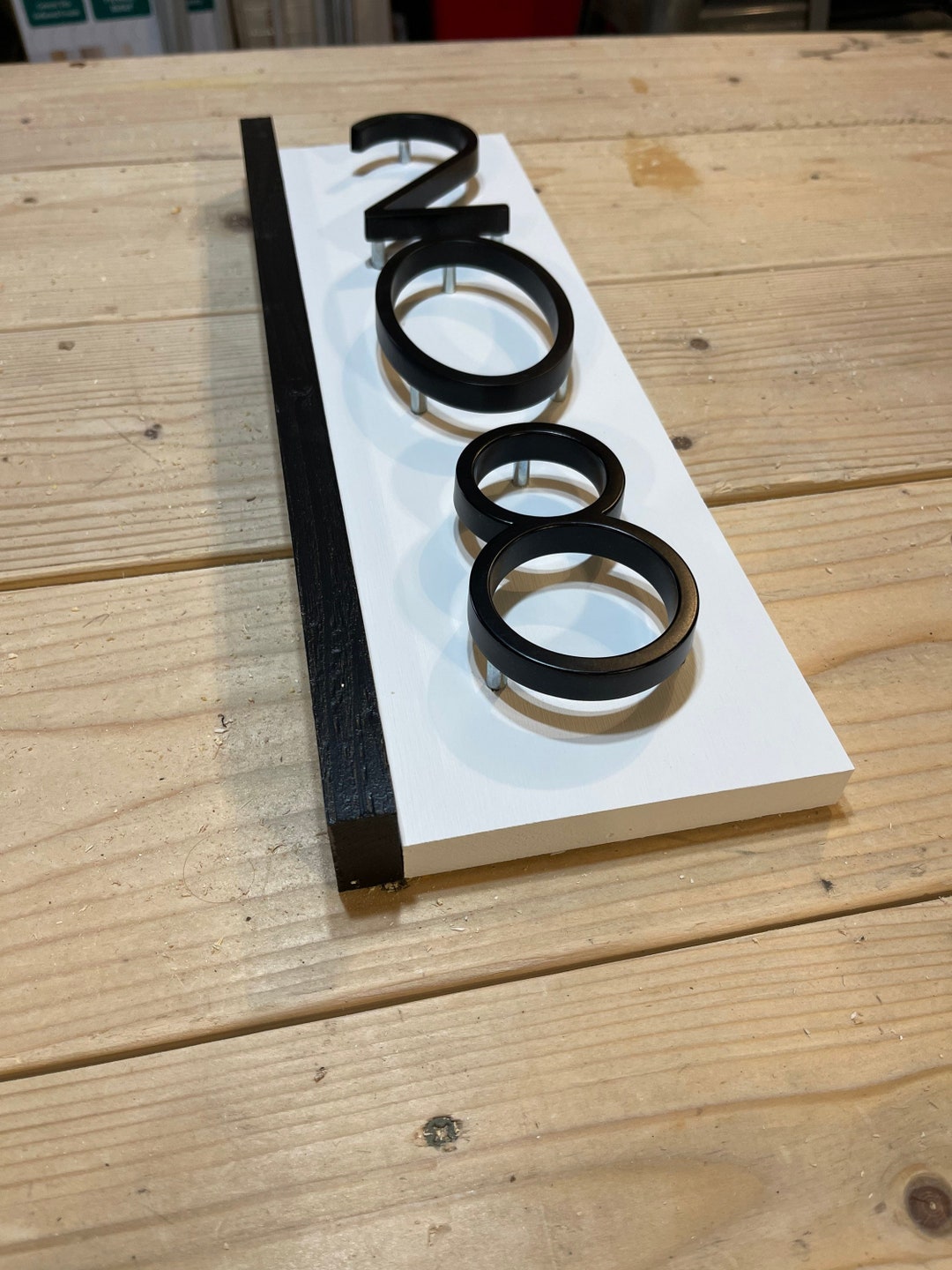 Vertical House Numbers - Farmhouse Style House Numbers - Floating House ...