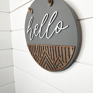 Boho Door Hanger - Welcome Sign - Front Door Hanger - Farmhouse Door ...