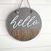 Boho Door Hanger - Welcome Sign - Front Door Hanger - Farmhouse Door ...