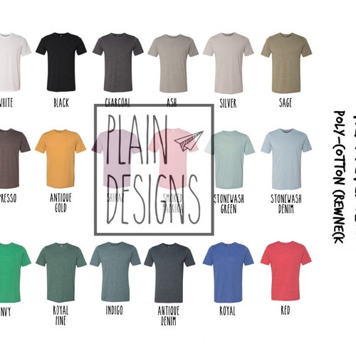 Next Level 6051 Color Chart DIGITAL DOWNLOAD Next Level - Etsy