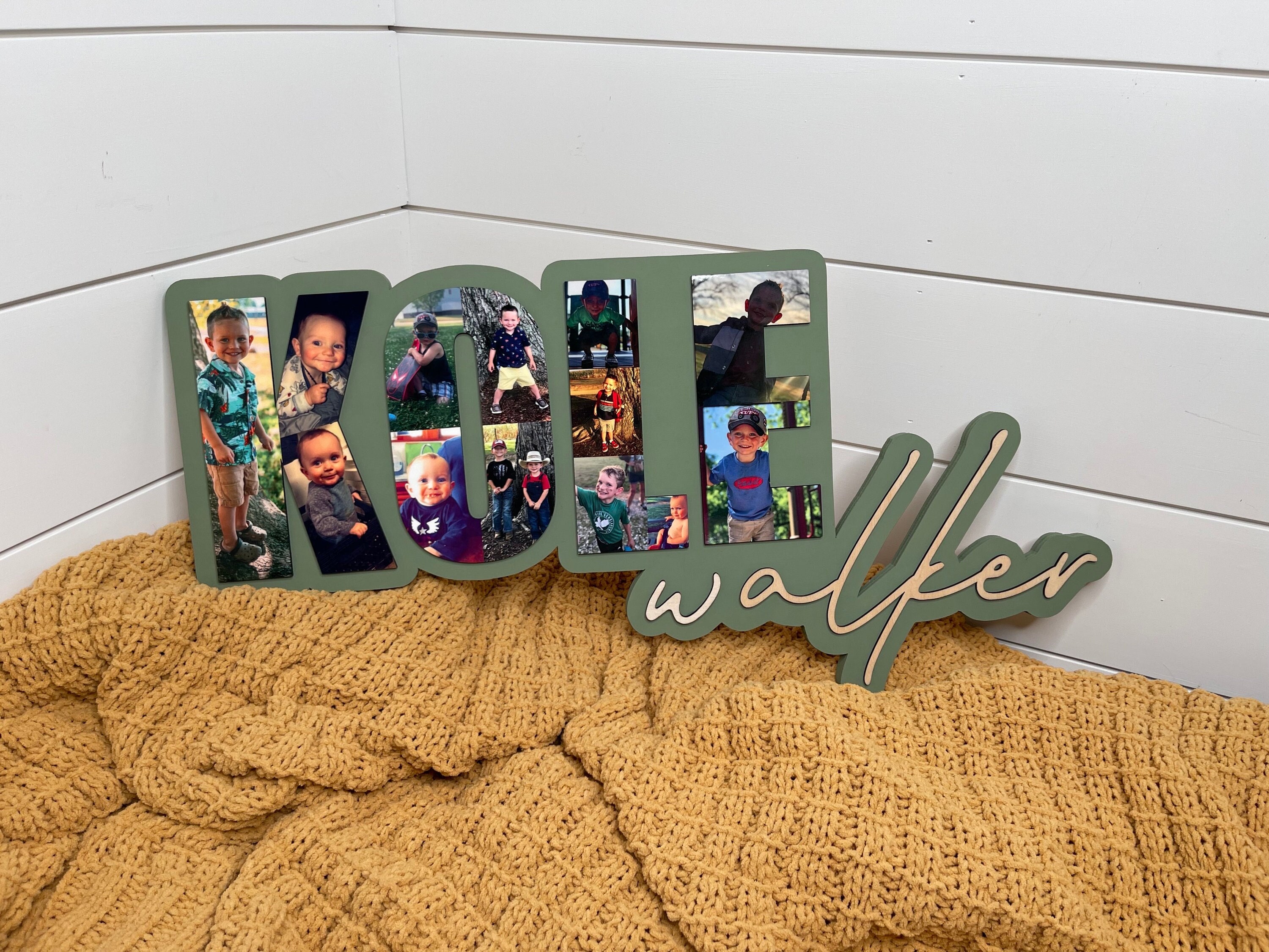 Custom Name Sign Collage - Name Sign - Photo Collage - Personalized ...