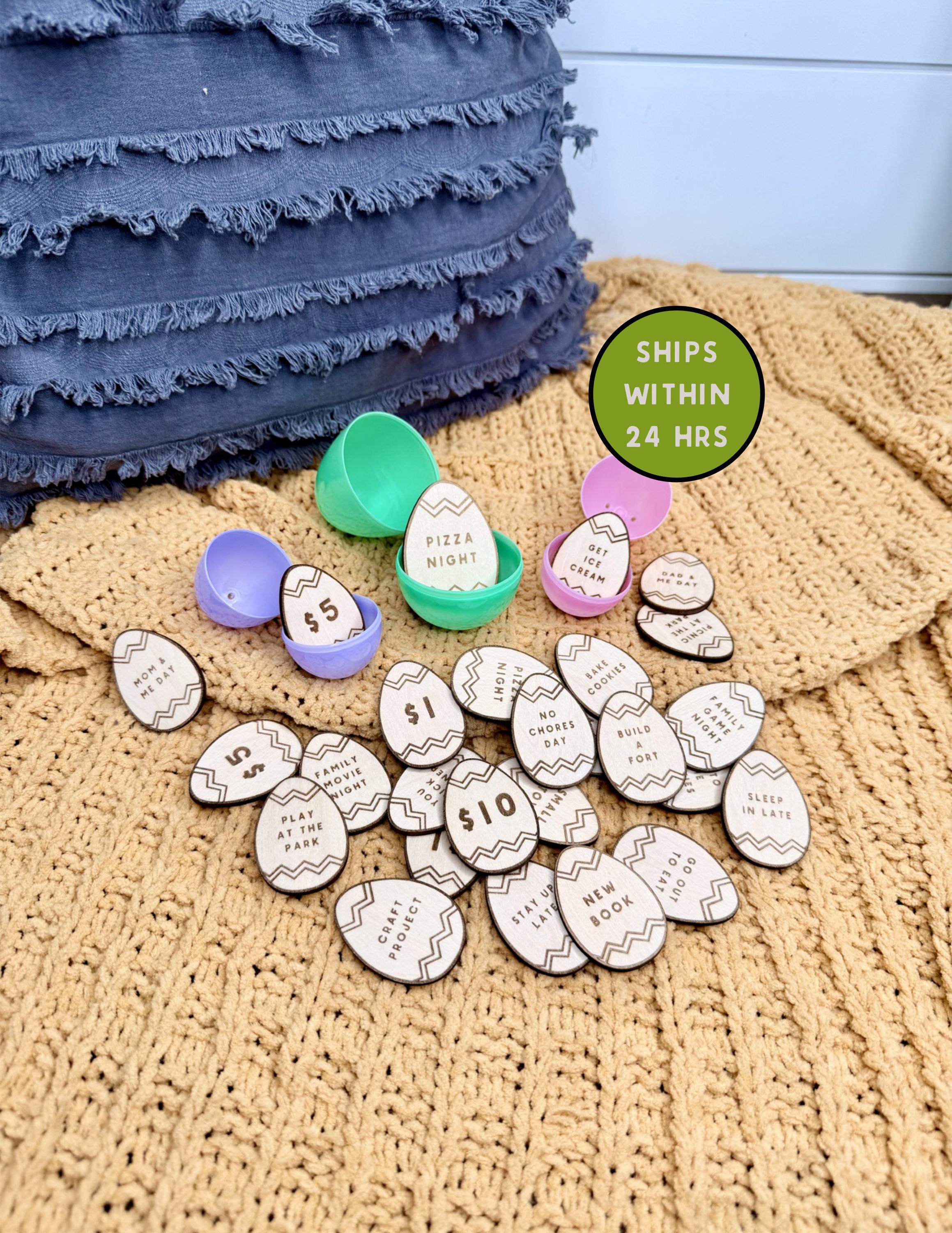 Easter Egg Tokens - 36 Easter Tokens - Easter Basket Fillers - Easter ...
