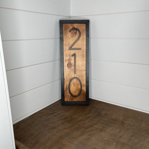 Vertical House Numbers Farmhouse Style House Numbers - Etsy