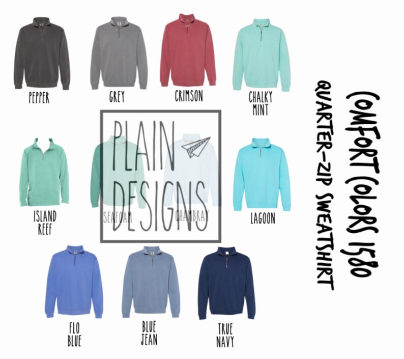 Comfort Colors 1580 Color Chart DIGITAL DOWNLOAD Comfort | Etsy