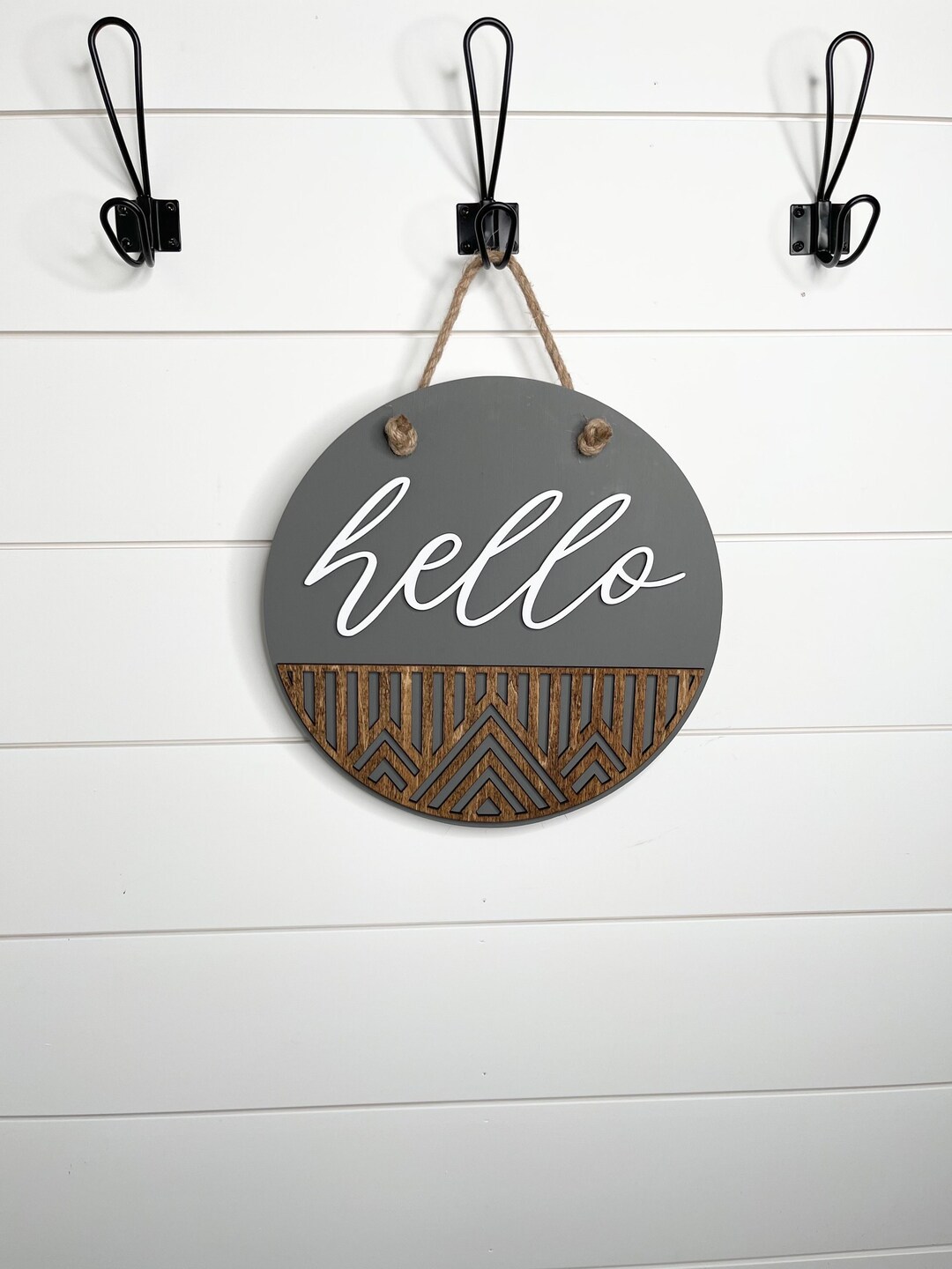 Boho Door Hanger - Welcome Sign - Front Door Hanger - Farmhouse Door ...