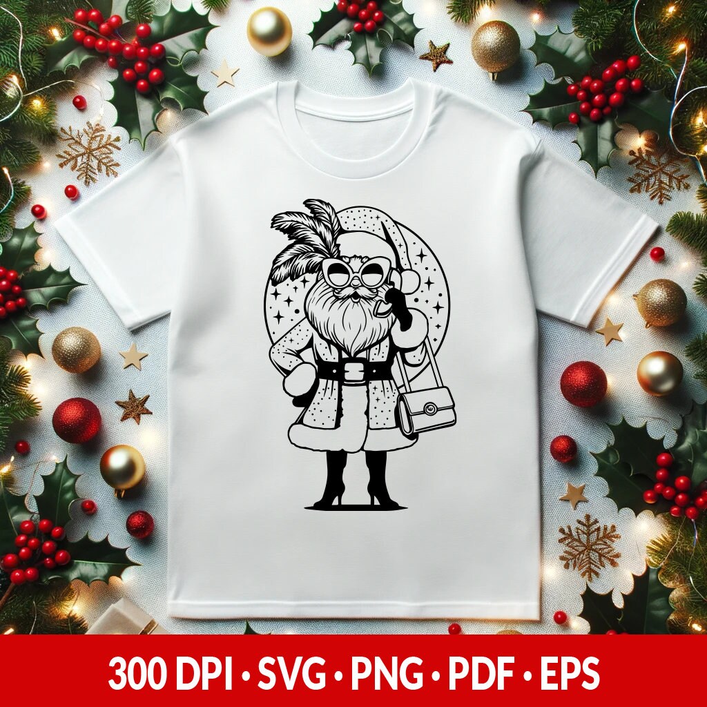 Santa Svg, Funny Santa Svg, Funny Christmas Shirt Svg, Christmas Svg ...