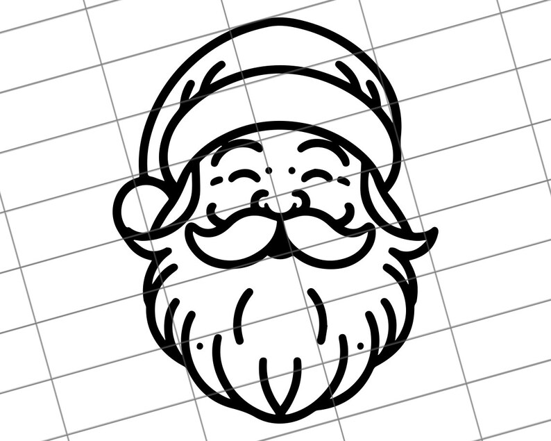 Santa Face SVG & PNG Bundle - Set of 16 Santa Christmas Illustrations ...