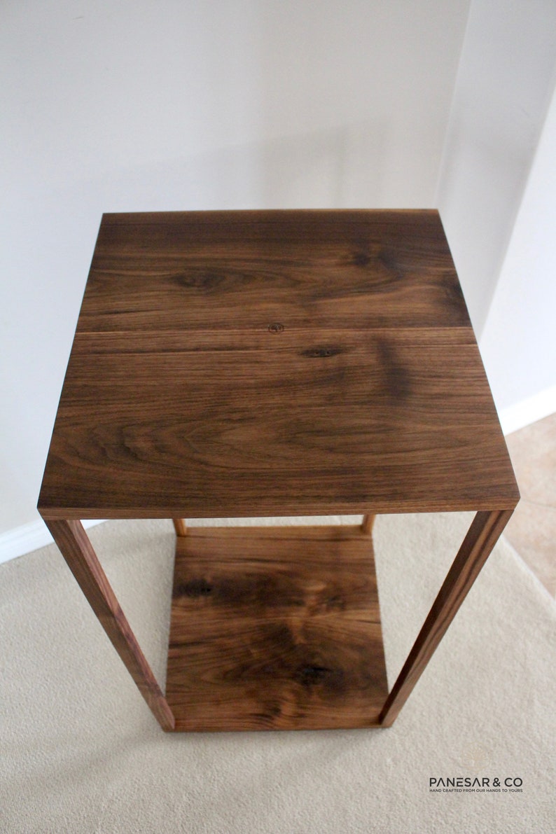 Large Solid Walnut Rectangle Stand Geometric Vase Tall - Etsy