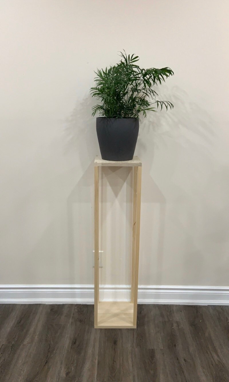 Wood Modern Rectangle Stand Geometric Vase Tall Stand | Etsy