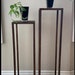Wood Modern Rectangle Stand | Geometric Vase | Tall Stand | Four Rod ...