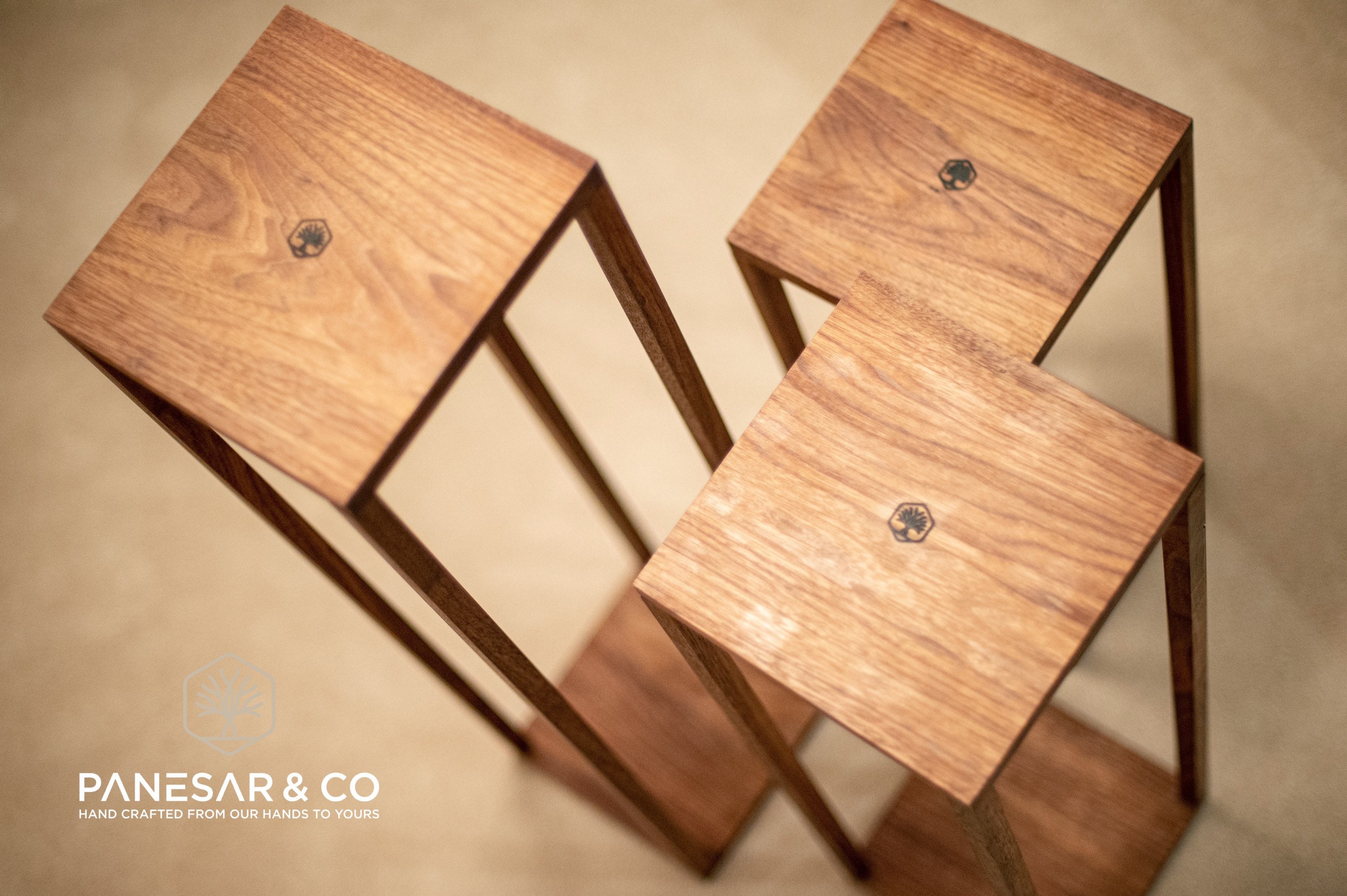 Solid Walnut Modern Rectangle Stand Geometric Vase Tall - Etsy