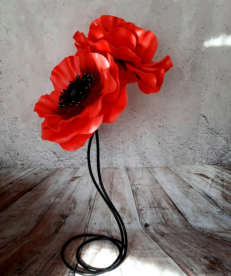 Giant Poppy Flower Poppy Wedding Centerpiece Free Standing | Etsy
