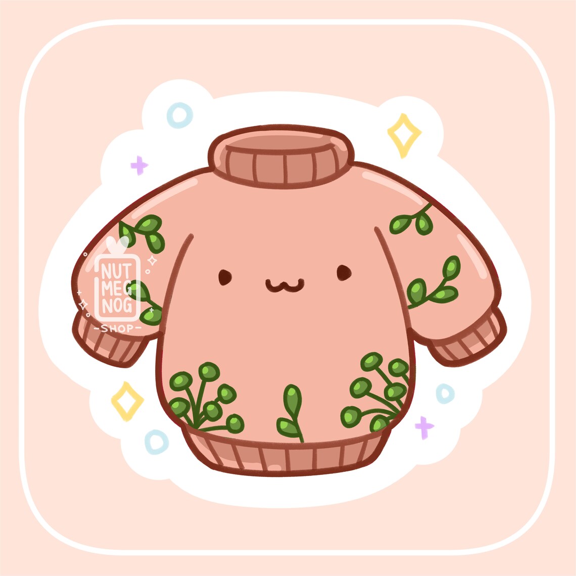 Sweater Sticker Die Cut Vinyl Sticker Kawaii Sticker | Etsy