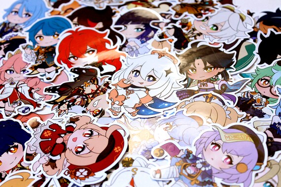 Build Your Team Genshin Impact Stickers Die Cut Vinyl - Etsy