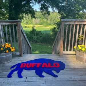 Handmade Buffalo Rug Buffalo Bills Home Decor Bills Rug Bills Mafia ...