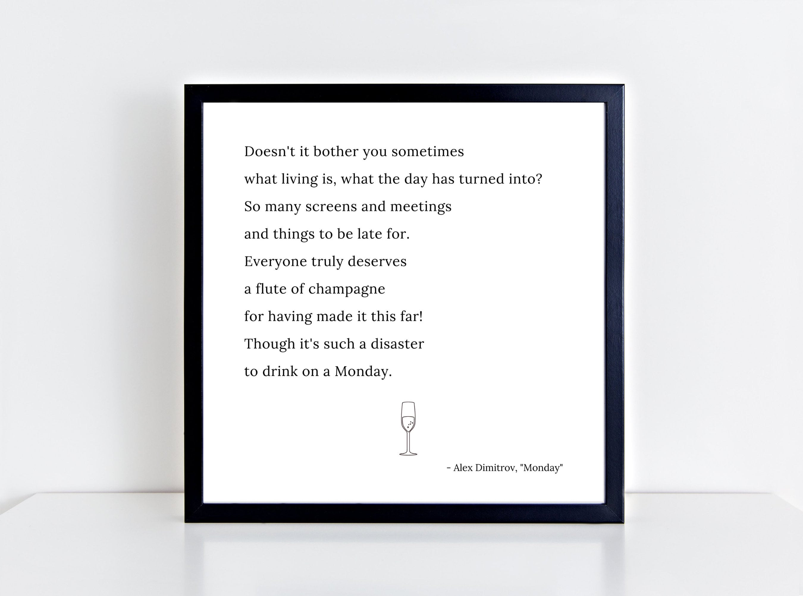 Funny Poem Wall Art Printable - Poems About Mondays- Sayings About ...