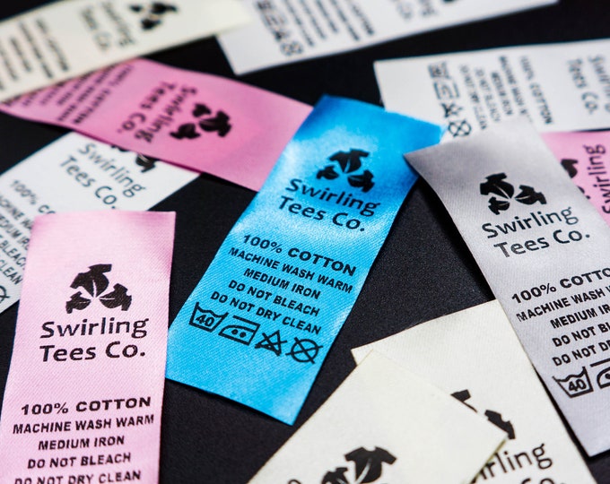 50pcs Fabric Clothing Labels for Handmade Items Personalized Fold-over ...