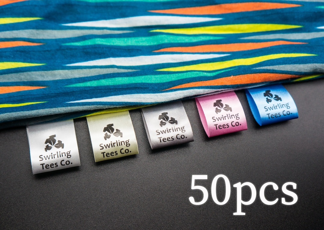 50pcs Fabric Clothing Labels for Handmade Items | Personalized Fold ...