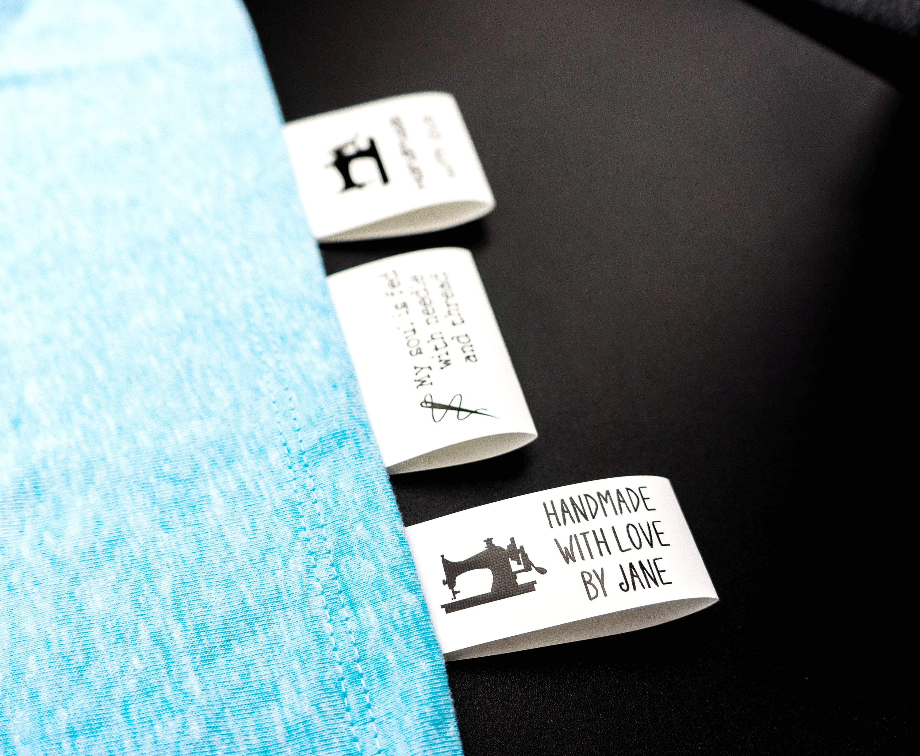 50 Folded Nylon Labels for Clothing Custom Logo Wash Care - Etsy