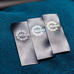 50pcs Black Custom Fabric Labels for Handmade Items | Tags for Handmade ...