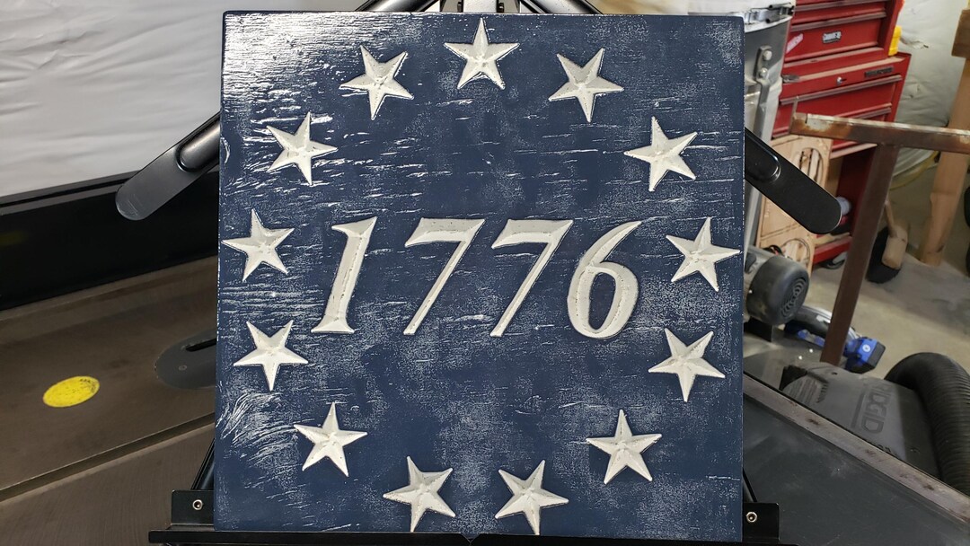 Wooden CNC 1776 Wall Plaque - Etsy