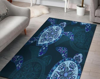 Sea Turtle Area Rug | Etsy