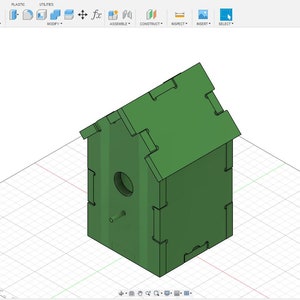 BIRD HOUSE Plans, Bird House Vector, CNC Cut Files, Fusion 360 Model ...