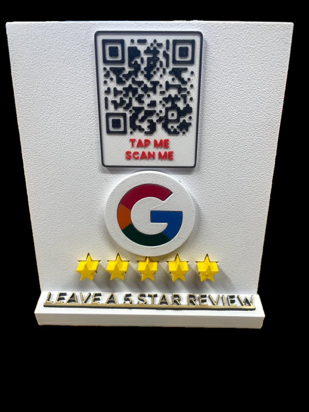 Google Review Sign, 3D Printed, Customizable, Google Rankings, Google ...