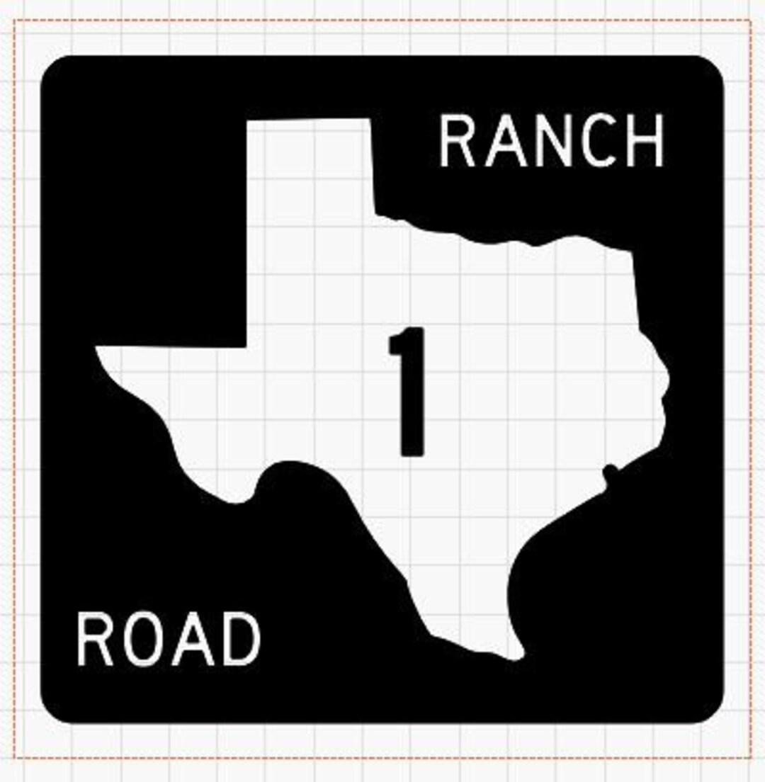 Laser Engraved Texas Ranch Road Sign: Ceramic Tile Decor - Etsy