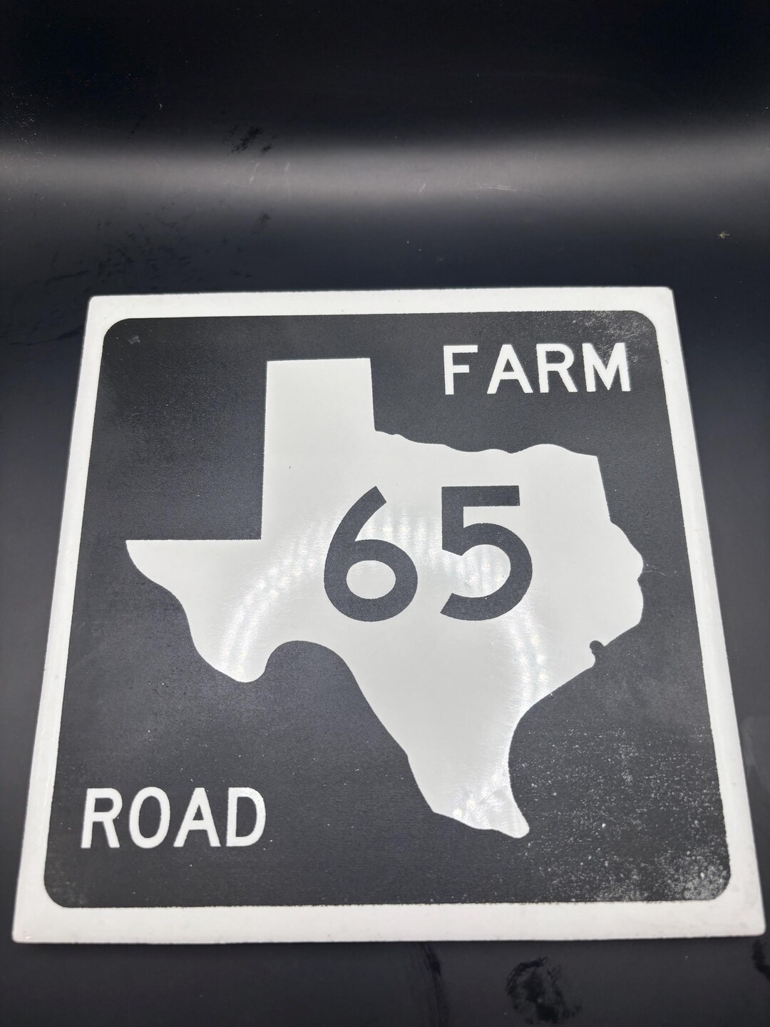 Texas Ranch Road Sign: Laser Engraved , Ceramic Tile Decor - Etsy