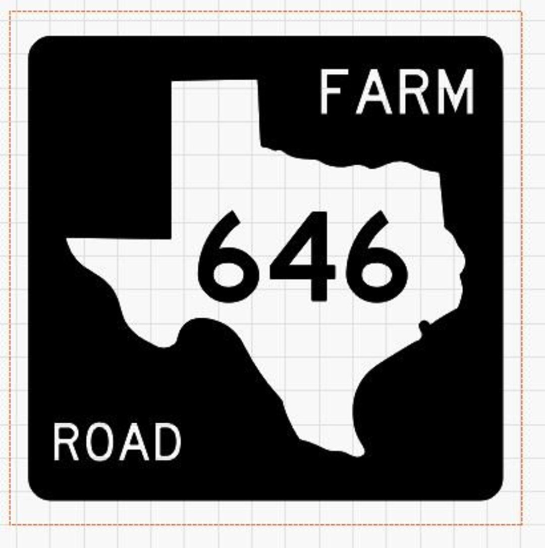 Texas Highway Sign, Texas Farm to Market, Texas Ranch Road, Laser ...