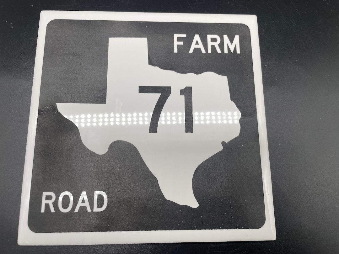 Texas Ceramic Tile, Farm Road Sign: Laser Engraved - Etsy