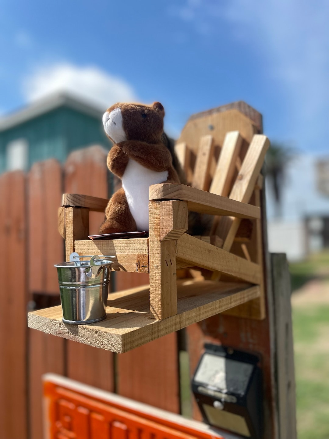Squirrel Feeder, Adirondack Chair, Wooden Chair, Squirrel Watching ...