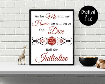 Roll for Initiative Sign - Etsy