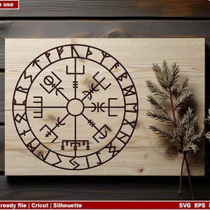 Vegvisir SVG, Viking Compass Png, Viking Runes Svg, Nordic Compass ...