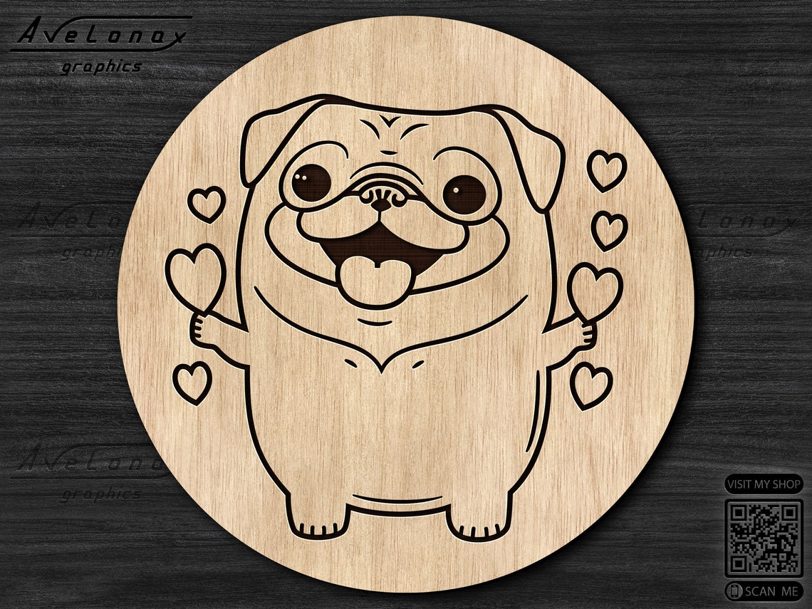 Funny Pug Svg Pug File for Cricut Funny Valentine Day Dog - Etsy
