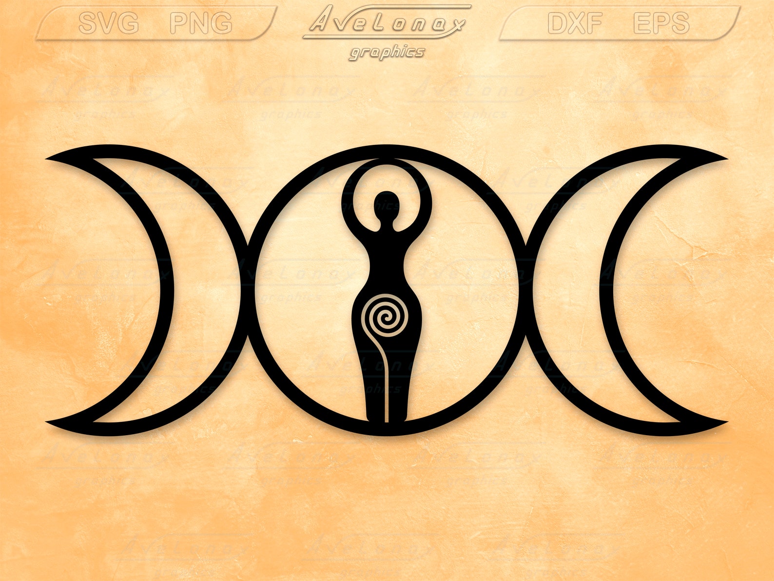 Spiral Goddess Svg Svg Triple Moon Goddess Svg Wiccan - Etsy