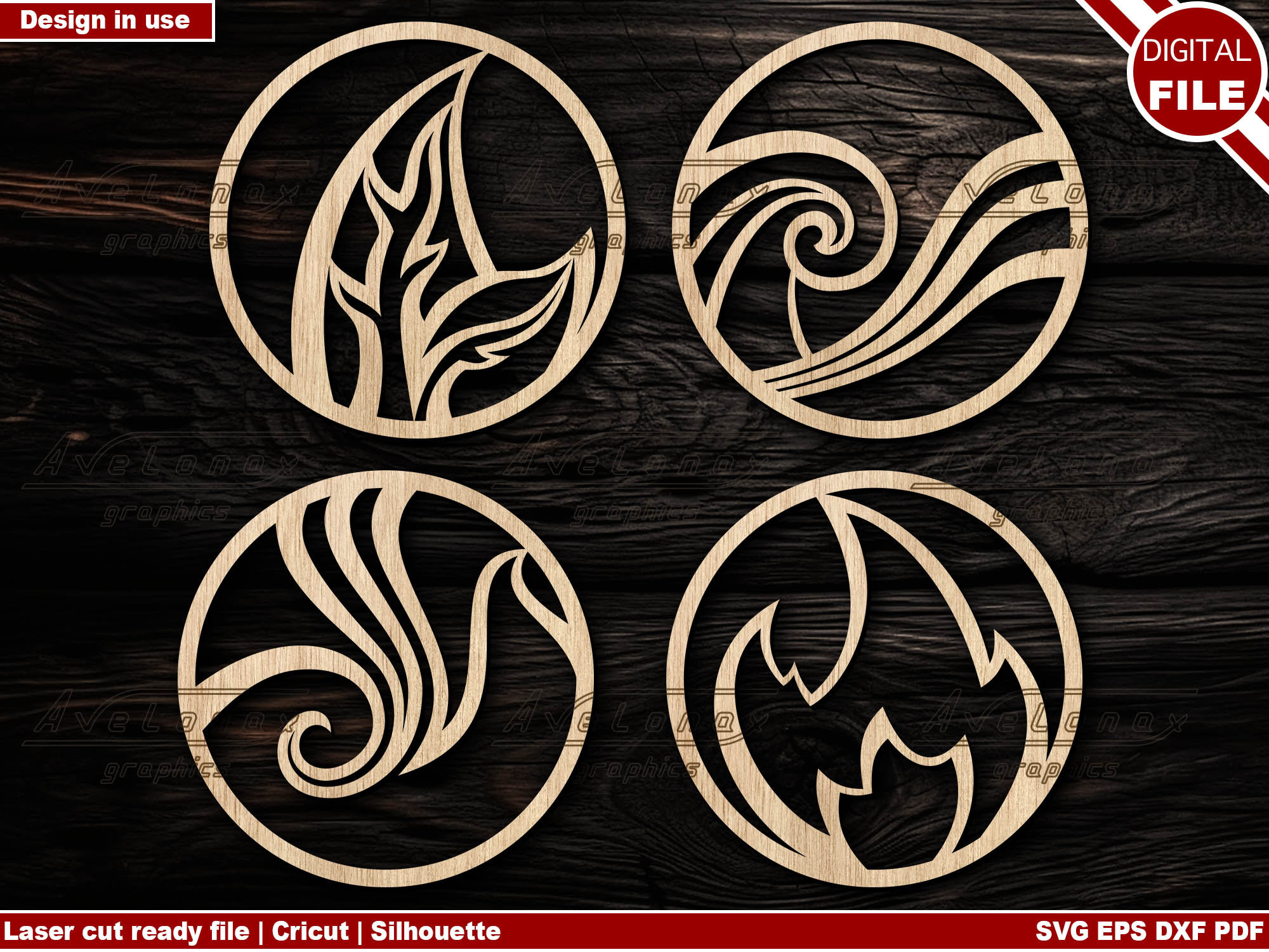 Four Elements Of Nature Symbols