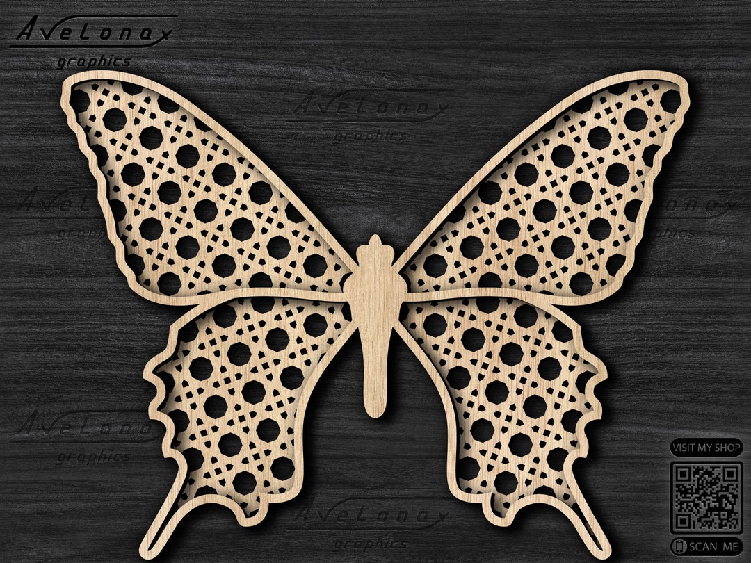 Mandala Butterfly Laser Cut File, Floral Butterfly Svg, Layered ...